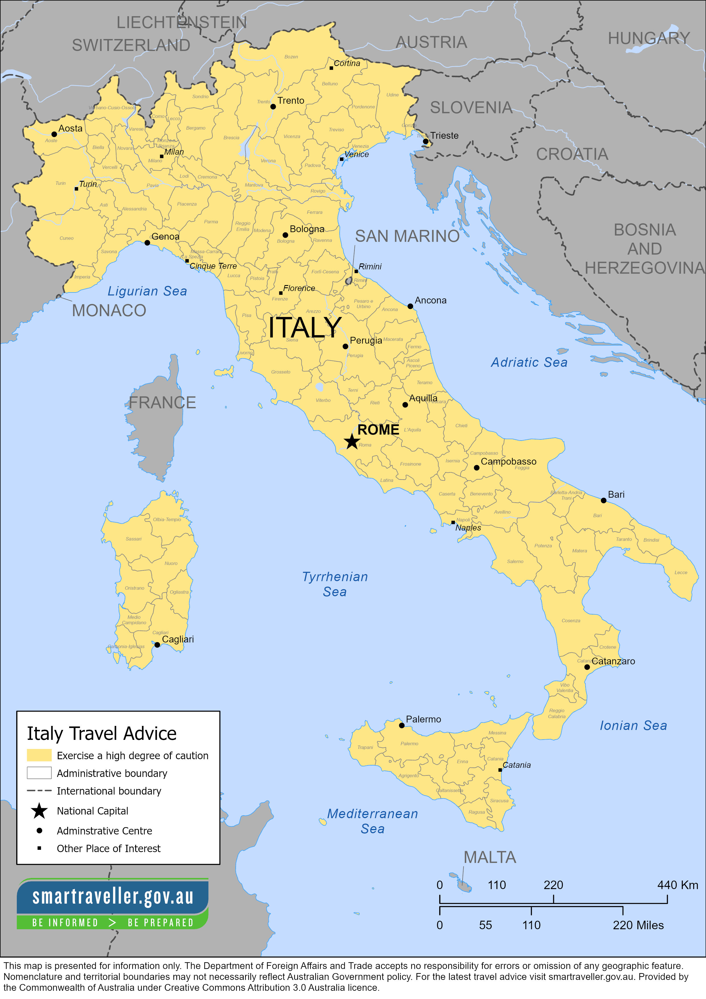 Italy Travel Advice & Safety | Smartraveller